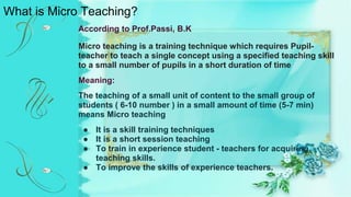 Micro teaching | PPTX