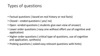 Micro teaching on questioning skill | PPT