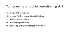 Micro teaching on questioning skill | PPT