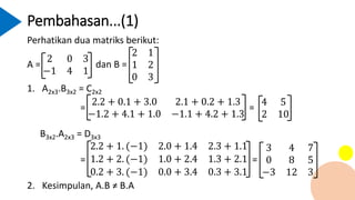 Micro teaching Perkalian Matriks | PPTX