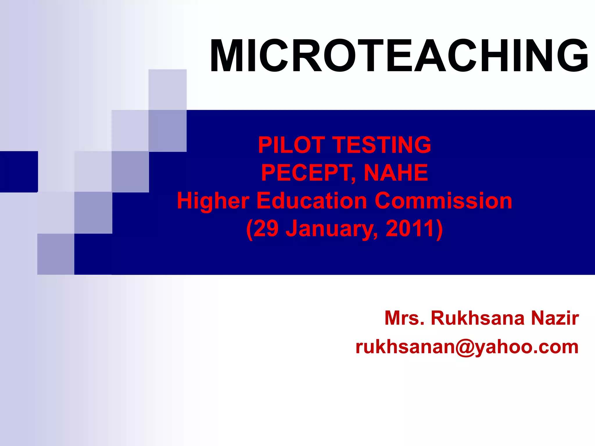 Microteaching ppt | PDF