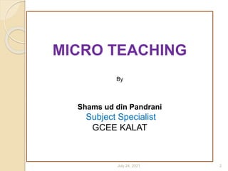Microteaching p pt | PPTX