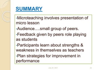 Microteaching p pt | PPTX