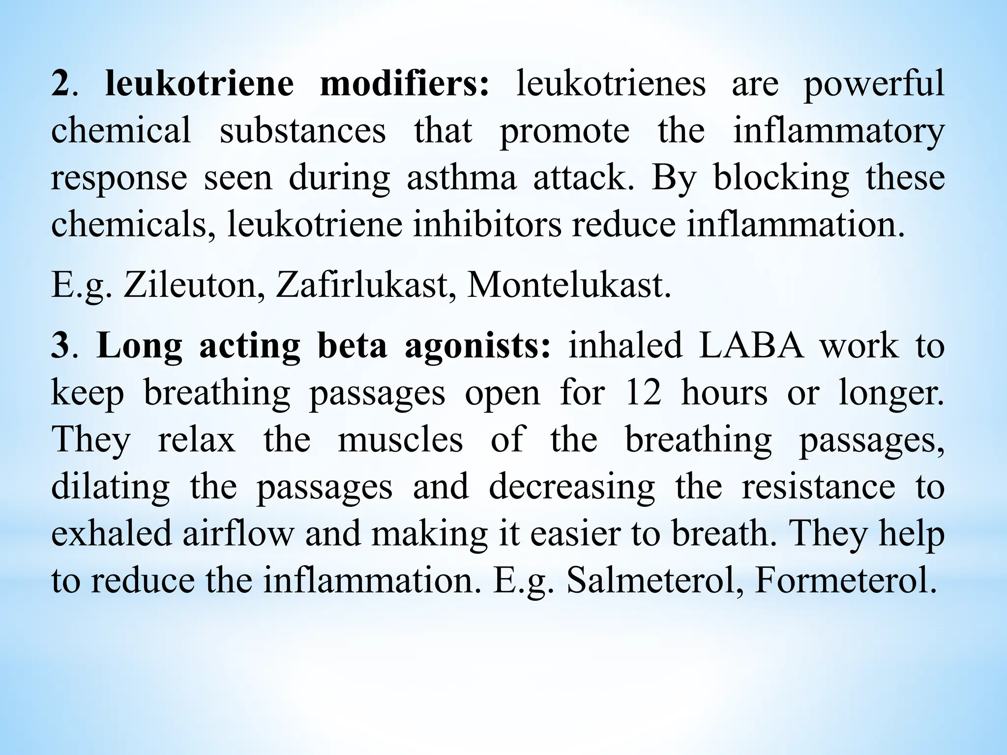 Bronchial Asthma, Management, Medical Management Pharmacology | PPTX