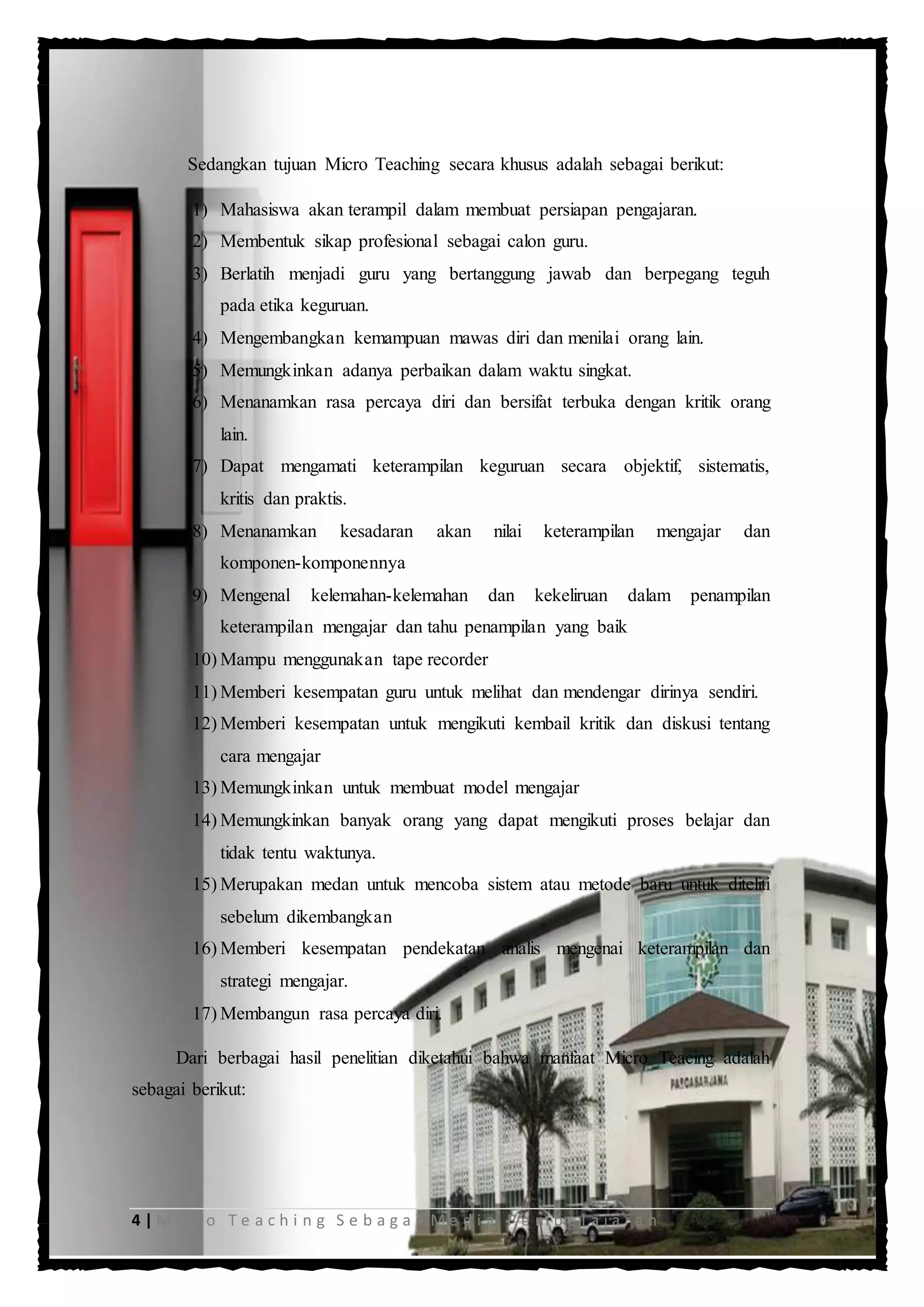 Microteaching Sebagai Media Pembelajaran | DOCX