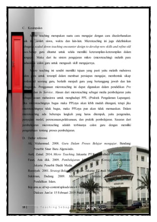 Microteaching Sebagai Media Pembelajaran | DOCX