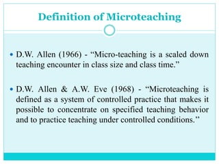 Microteaching seminar ppt | PPTX | Homework and Study | Education