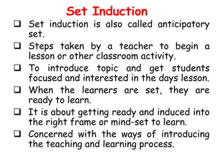 Microteaching set induction | PPTX