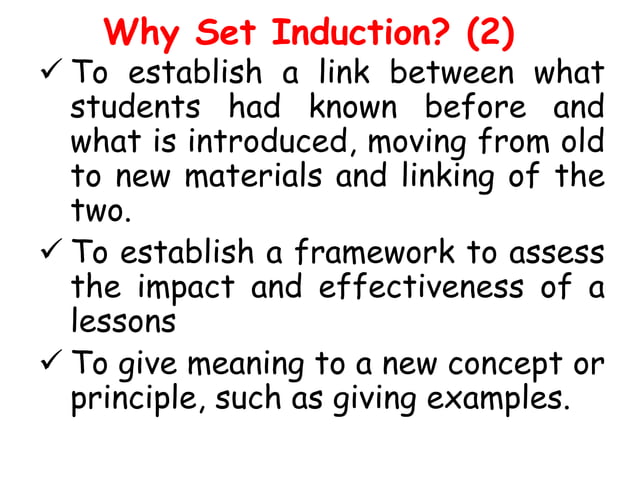 Microteaching set induction | PPTX