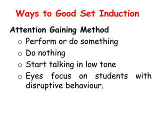 Microteaching set induction | PPTX
