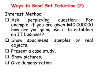 Microteaching set induction | PPTX
