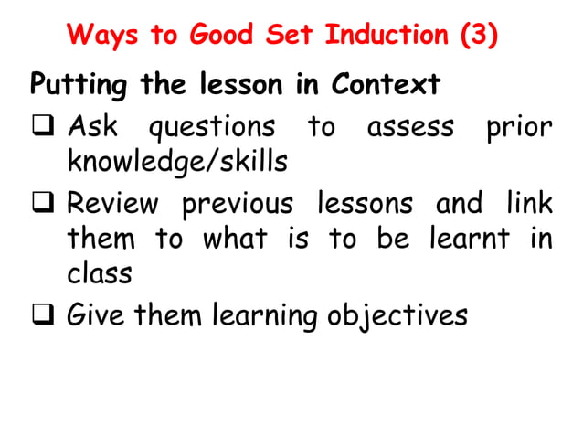 Microteaching set induction | PPTX