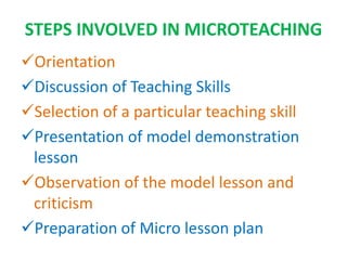 Microteaching & Skills | PPTX