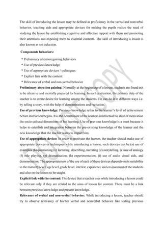 Microteaching skills by Dr.Thanuja.K | PDF