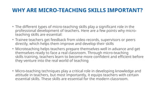 Micro Teaching Skills: Concept, Phases & Skills | PPTX