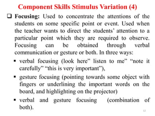 Microteaching stimulus variation | PPTX
