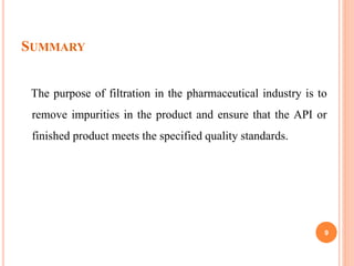Microteaching on terms used in filtration .Pharmaceutical Engineering | PPT