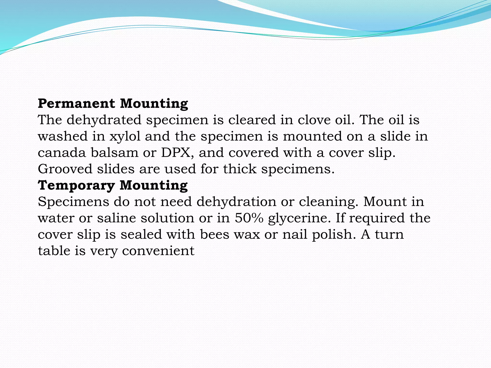 Microtechnique/Microtomy for histology and permanent slide preparation ...