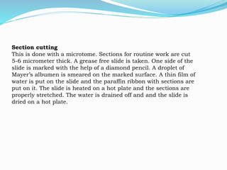 Microtechnique/Microtomy for histology and permanent slide preparation ...