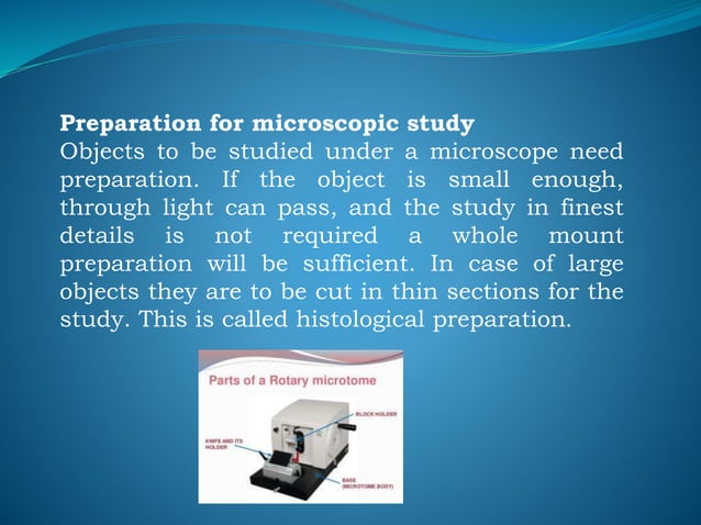 Microtechnique/Microtomy for histology and permanent slide preparation ...