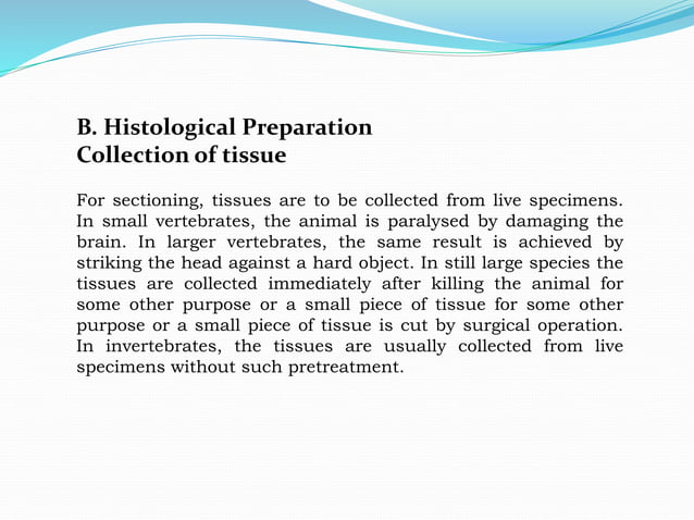Microtechnique/Microtomy for histology and permanent slide preparation ...