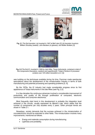 Microtechnologies: past, present and future | PDF