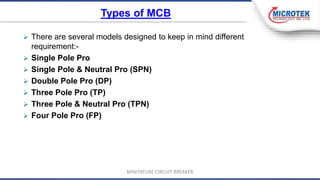 Double Pole Mcb | PPTX