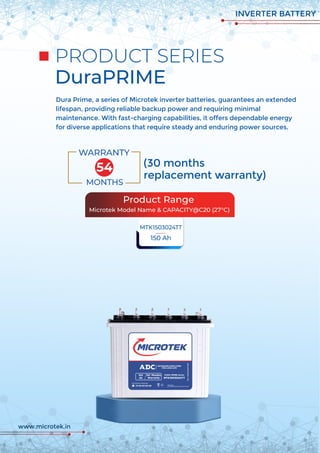 Microtek's Next-Gen Inverter Battery: Featuring Revolutionary ADC ...