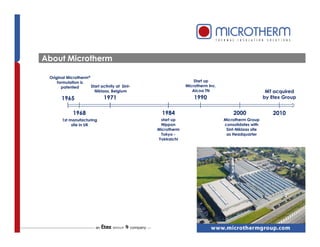 Microtherm Corporate Presentation | PDF | Business and Finance