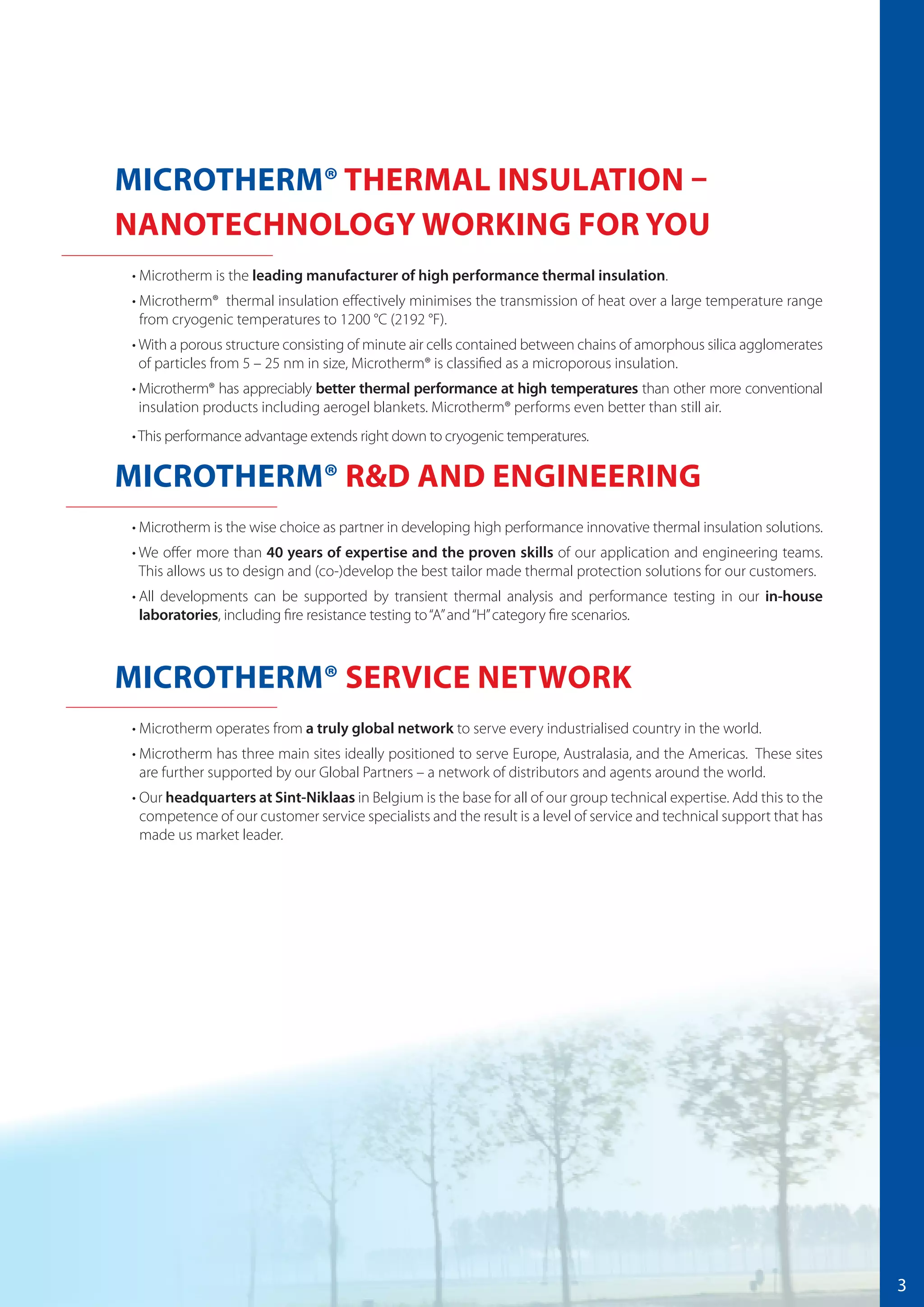 Microtherm Products And Performance | PDF