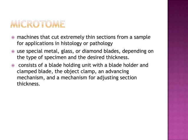Microtome | PPTX | Physics | Science
