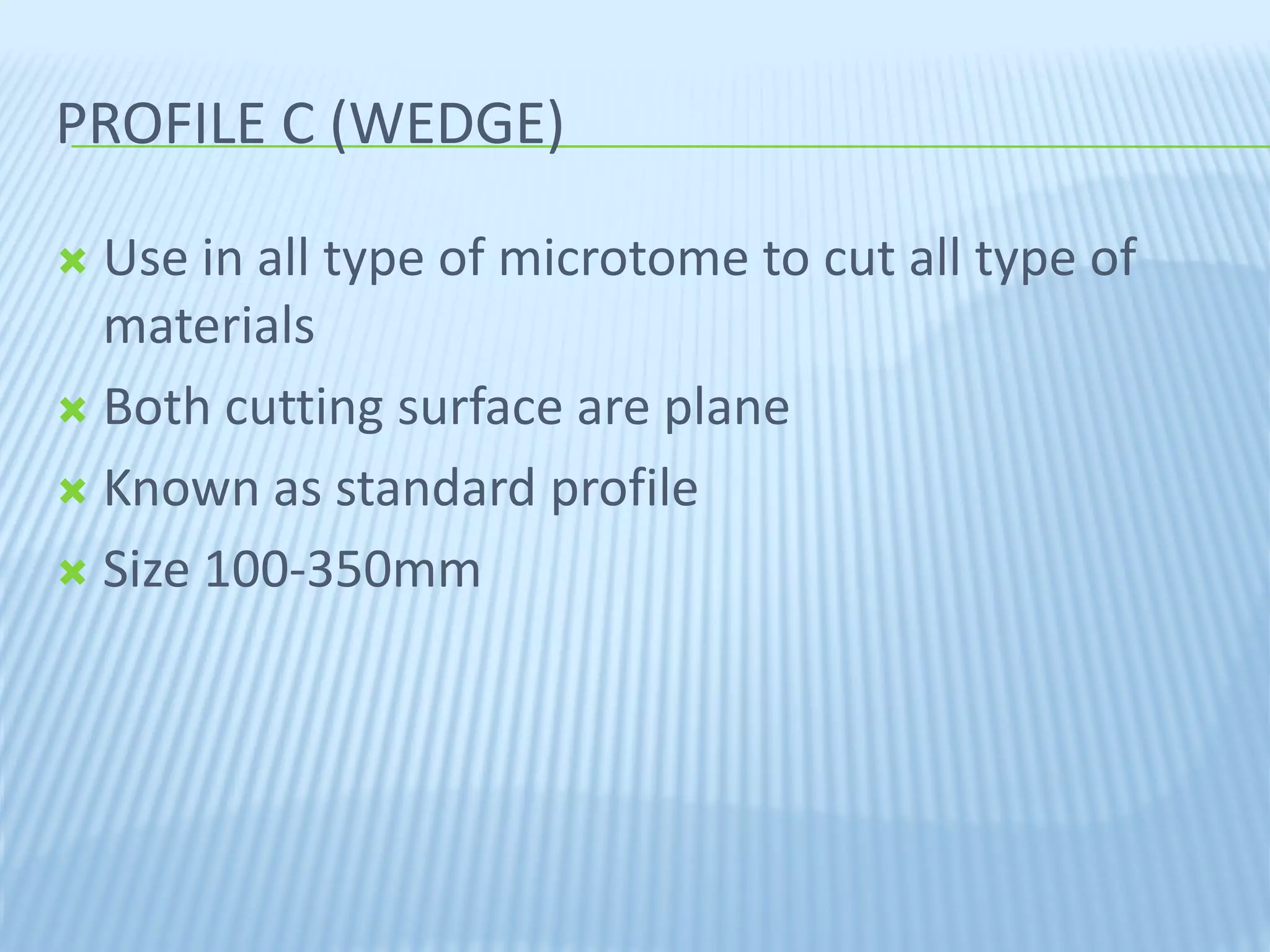 Microtome knife profile | PDF
