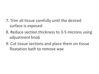 Microtome Procedure | PDF