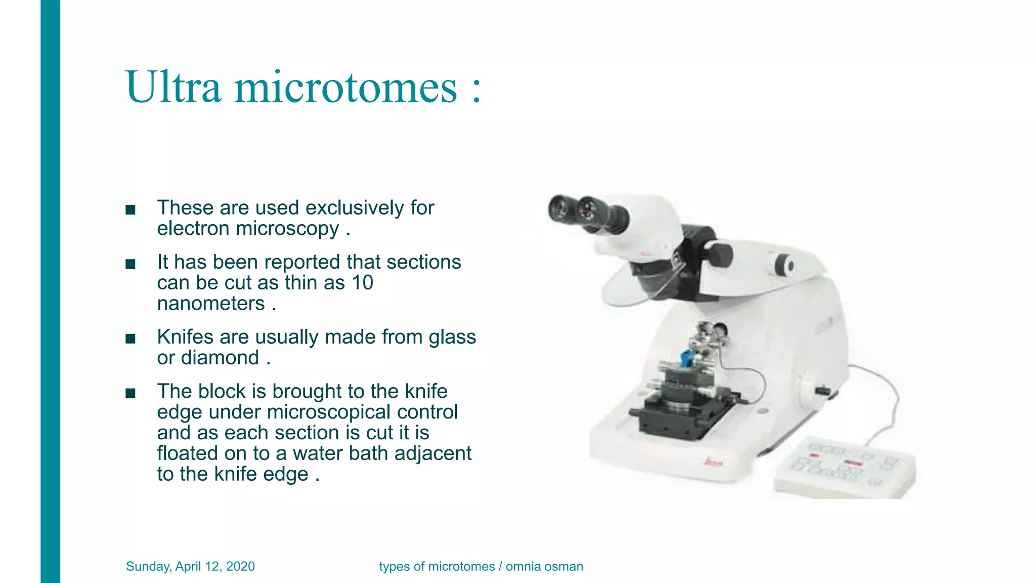 Types Of Microtomes In Histopathology | PPTX