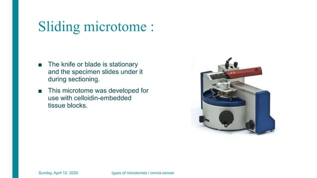 Types Of Microtomes In Histopathology | PPTX