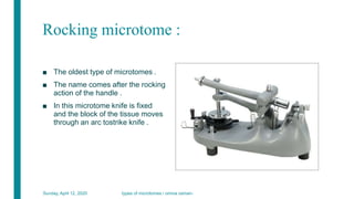 Types Of Microtomes In Histopathology | PPTX