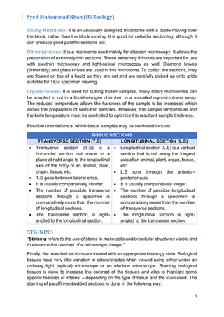 Microtomy - Preparation of Histological Slides | PDF