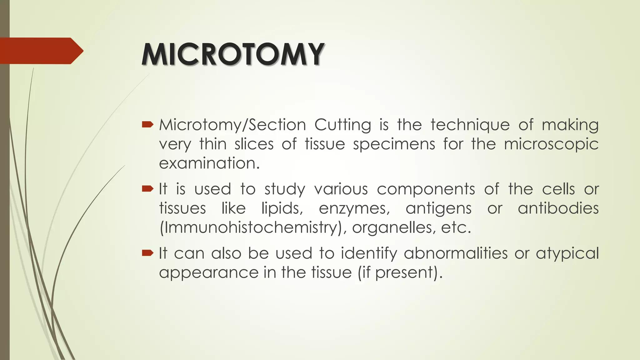 Microtomy - Preparation of Histological Slides | PDF