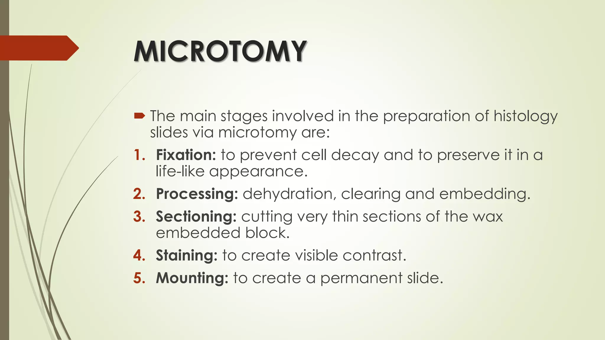 Microtomy - Preparation of Histological Slides | PDF