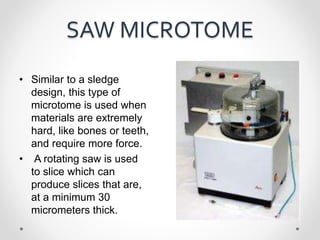 Microtomy and microtomes ppt | PPTX