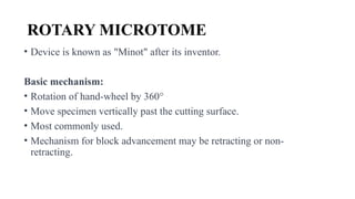 MICROTOMY techniques powerpoint presentation | PPTX