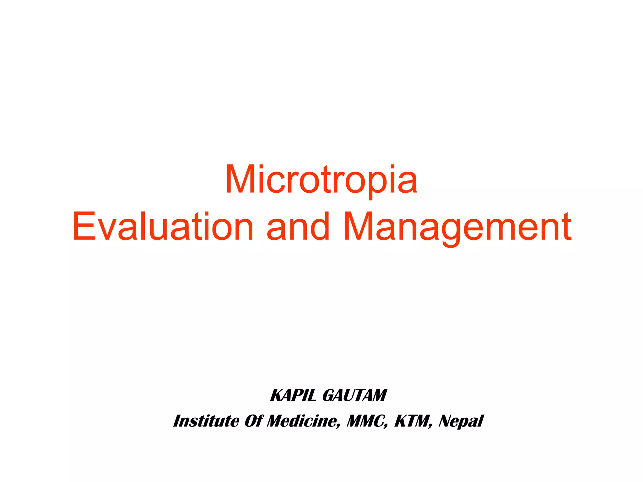 Microtropia - Definition, Types and Shot Note | PDF