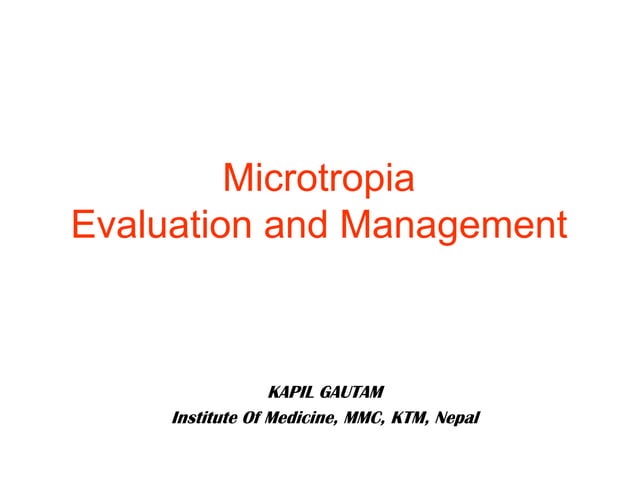 Microtropia - Definition, Types and Shot Note | PDF