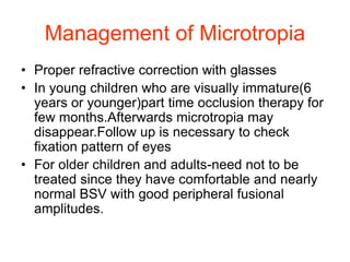 Microtropia - Definition, Types and Shot Note | PDF