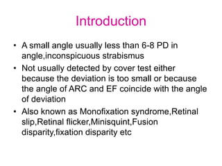 Microtropia - Definition, Types and Shot Note | PDF