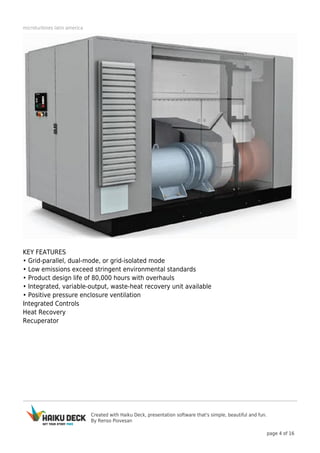 MicroTurbines Latin America. Microturbinas America Latina | PDF | Chemistry | Science