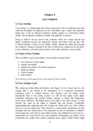 Micro turbine seminar report | DOCX