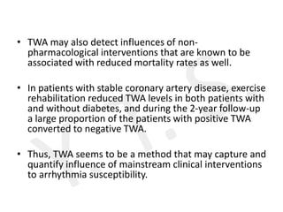 Micro t wave alternans | PPT