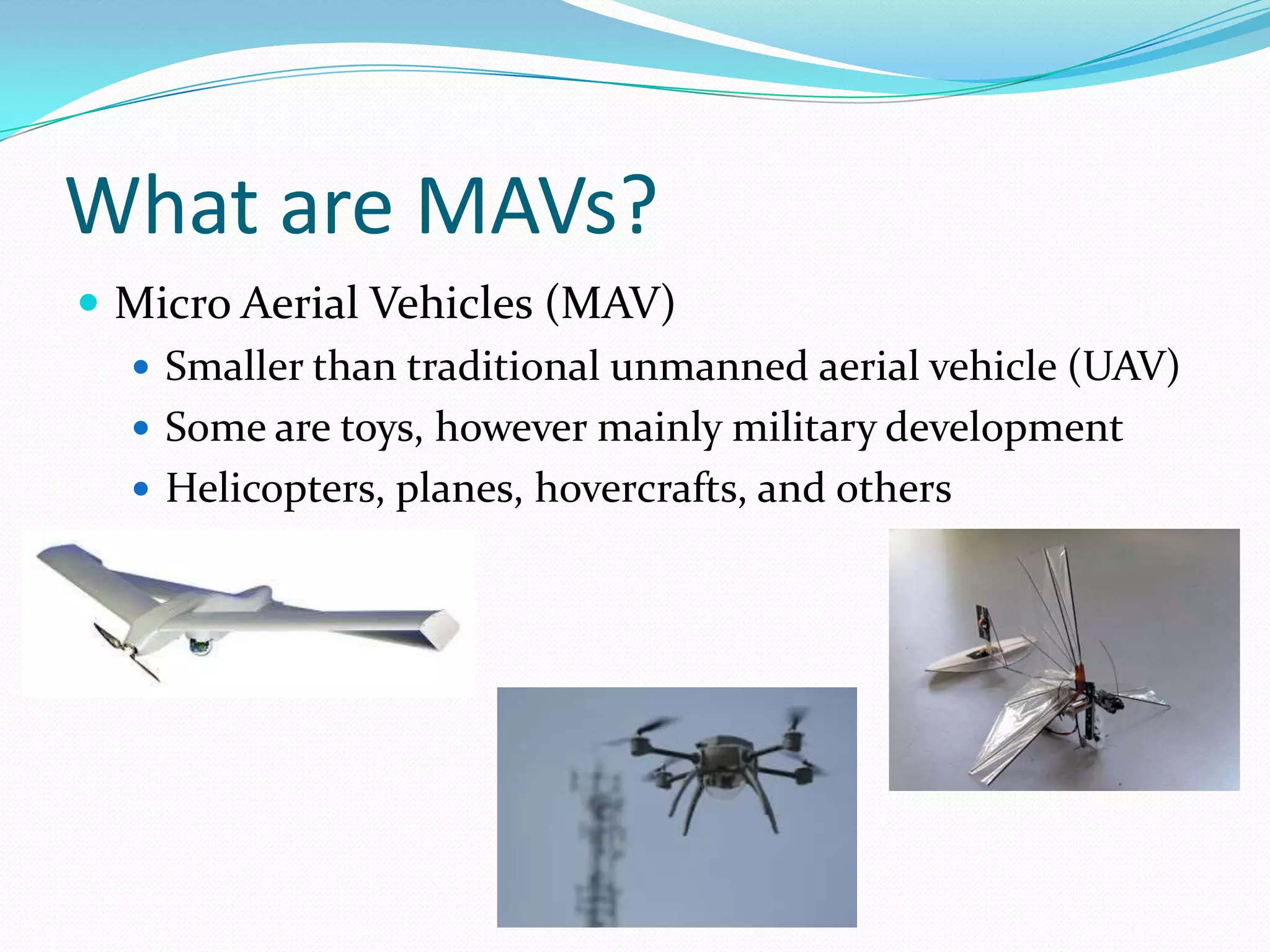 Micro Unmanned Aerial Vehicles Presentation | PPTX