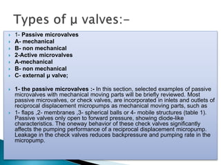 Micro valves | PPTX
